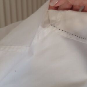 Bertgio | Shirts | Bertigo Mens White Ls Shirt Black Top Stitch ...